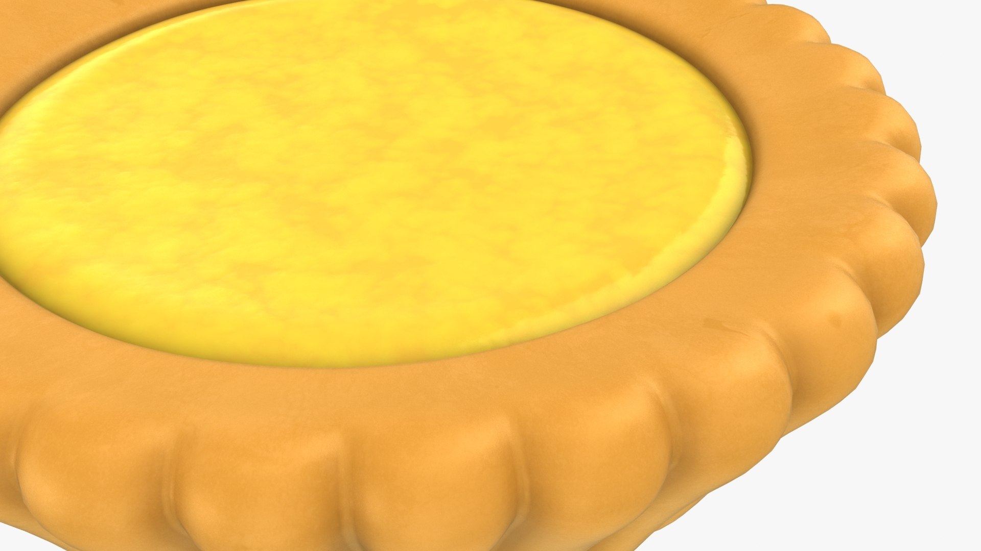 3d Egg Tart Cartoon Model Turbosquid 2065526