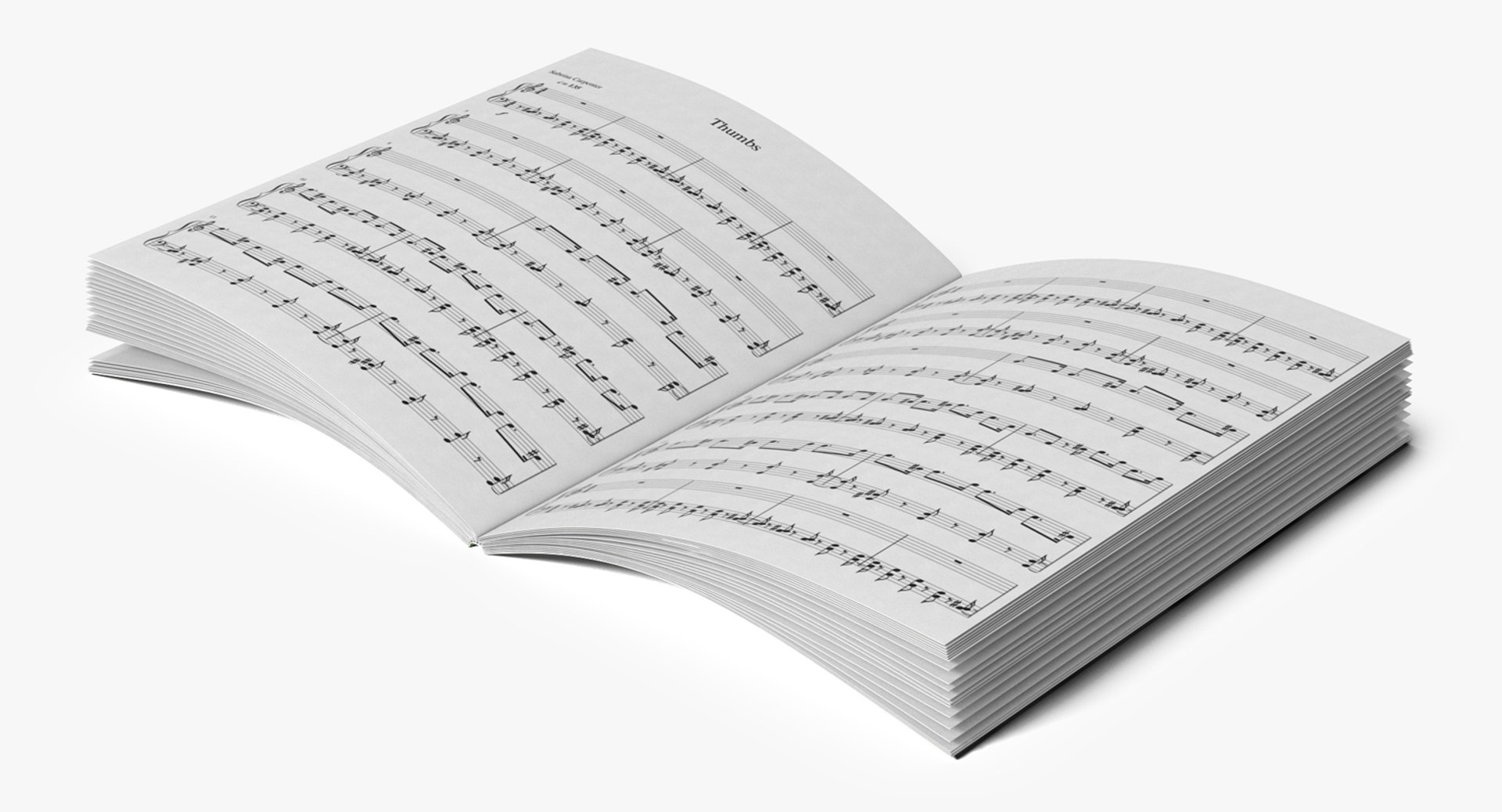 Music Notes Book 3D - TurboSquid 1212130