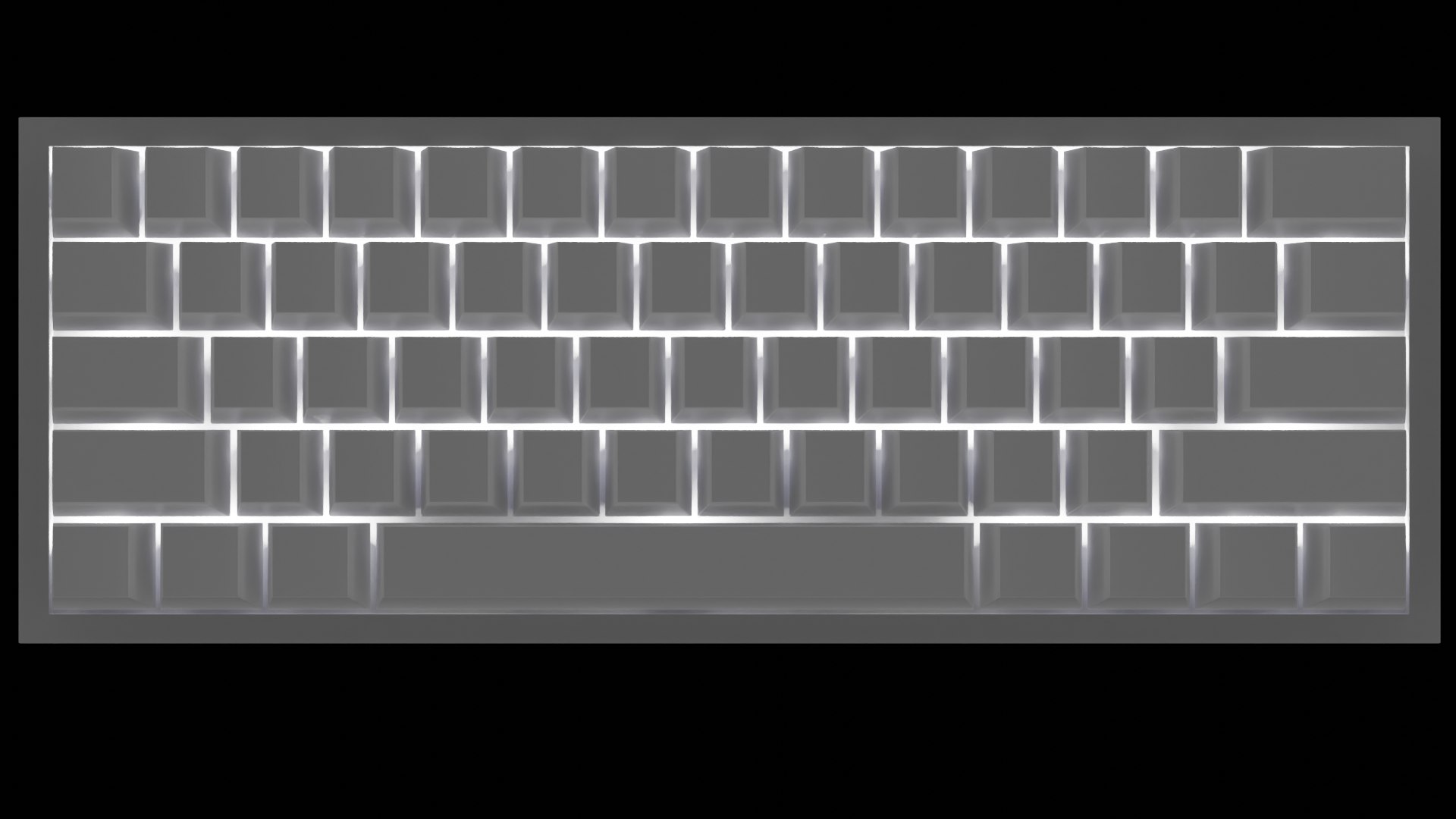 Mechanical Keyboard 62 Keys 3D Model - TurboSquid 2032078