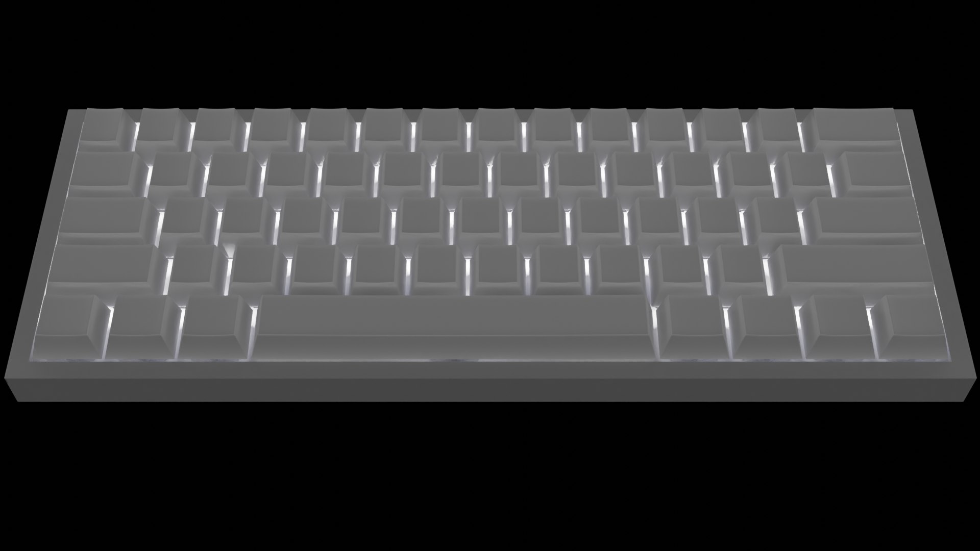 Mechanical Keyboard 62 Keys 3D Model - TurboSquid 2032078