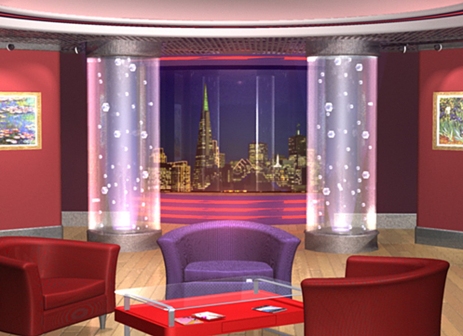 museum lobby environment 3d model