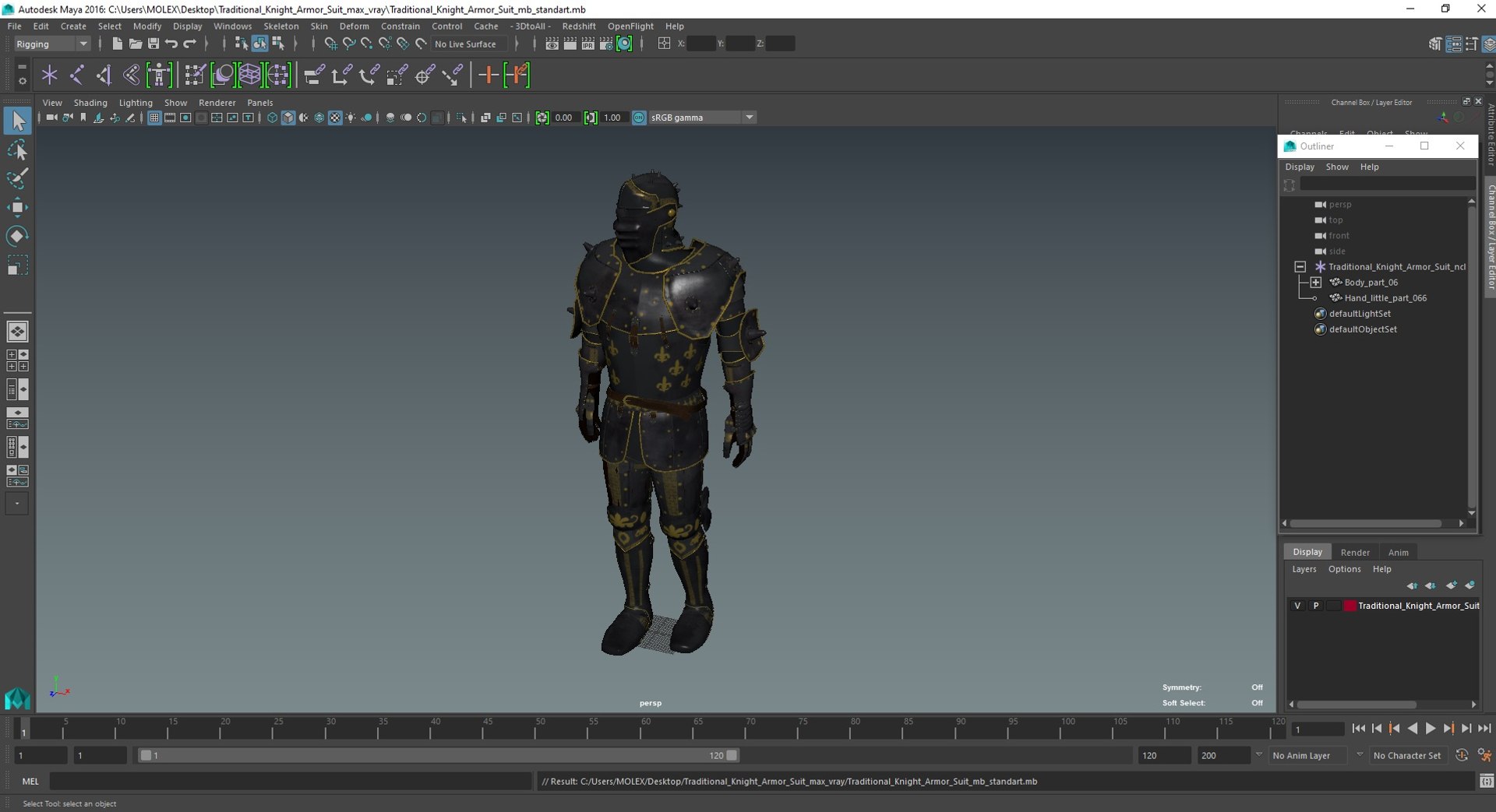 Traditional Knight Armor Suit 3D Model - TurboSquid 2215043