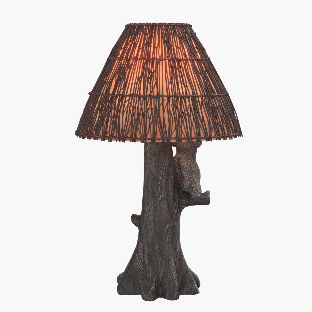 3D Model Twig Shade Bear Design Table Lamp PBR - TurboSquid 2222639