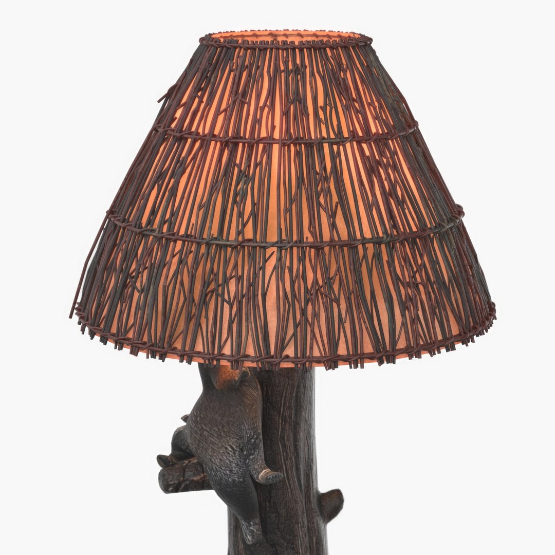 3D Model Twig Shade Bear Design Table Lamp PBR - TurboSquid 2222639