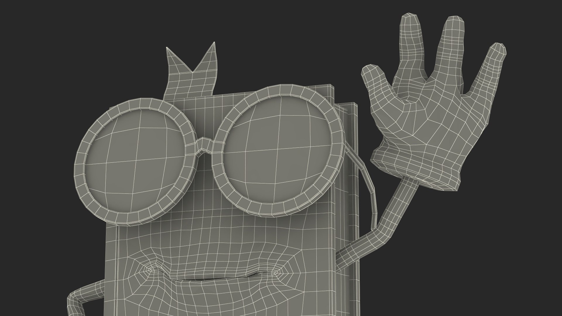 3D Yellow Book Character Waving Pose model - TurboSquid 2130059