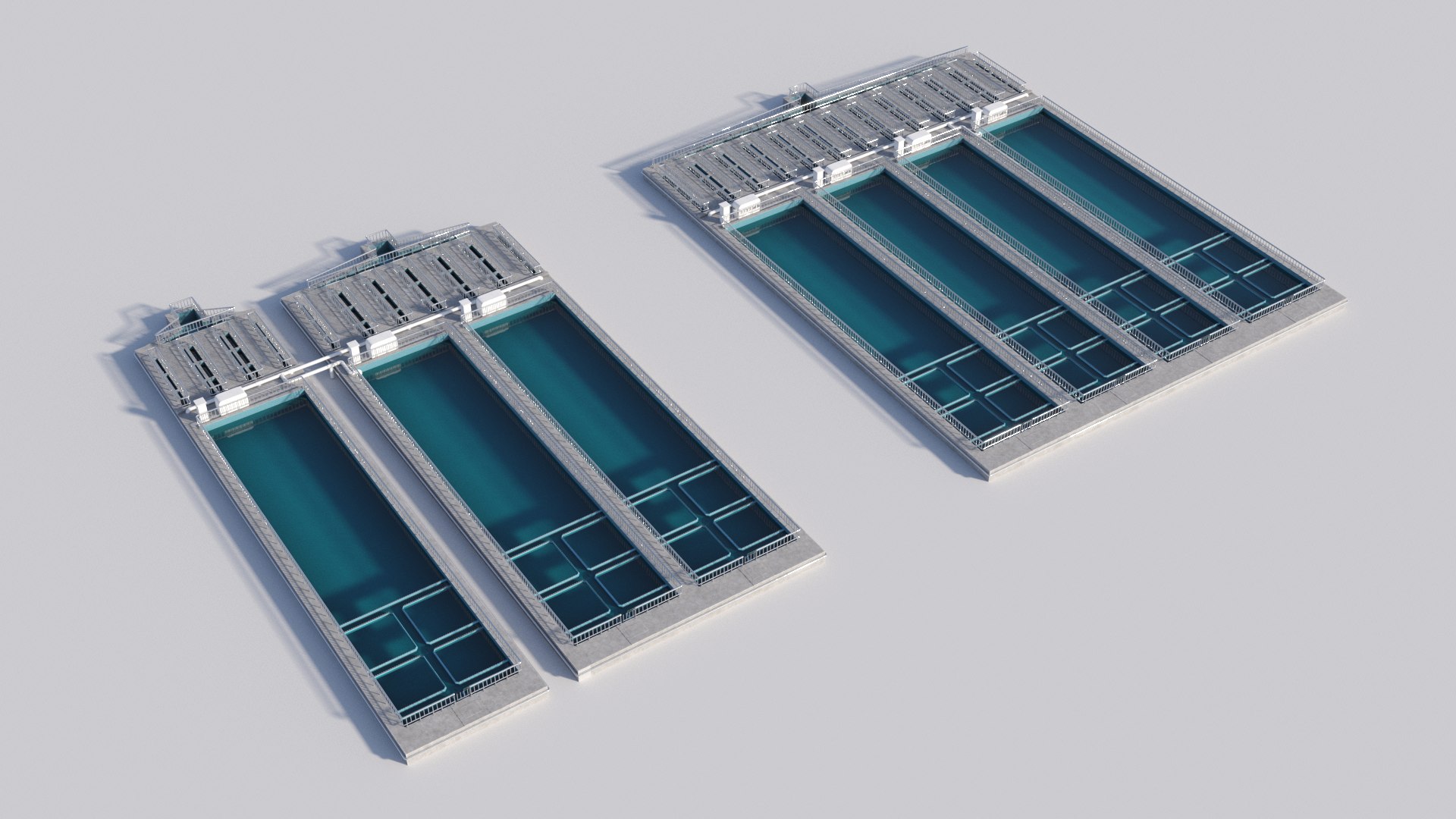 3D Water Treatment Sedimentation Bed Model - TurboSquid 2411524