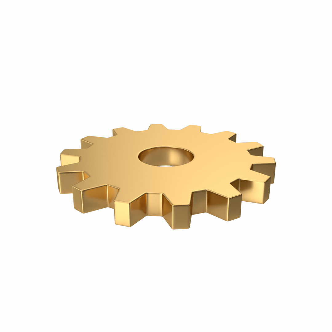 Gold Gear 3D - TurboSquid 2077203