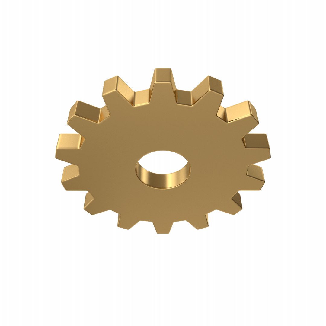 Gold Gear 3D - TurboSquid 2077203