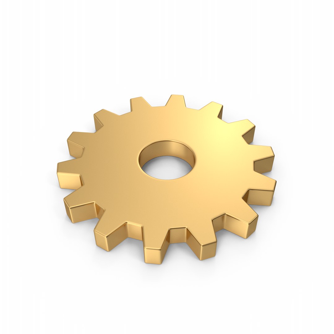 Gold Gear 3D - TurboSquid 2077203