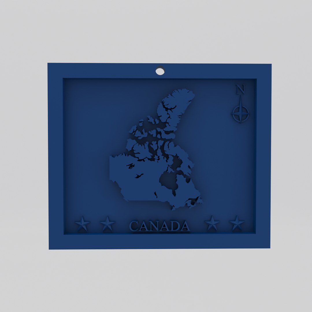 3D Canada Map Print - TurboSquid 1727022