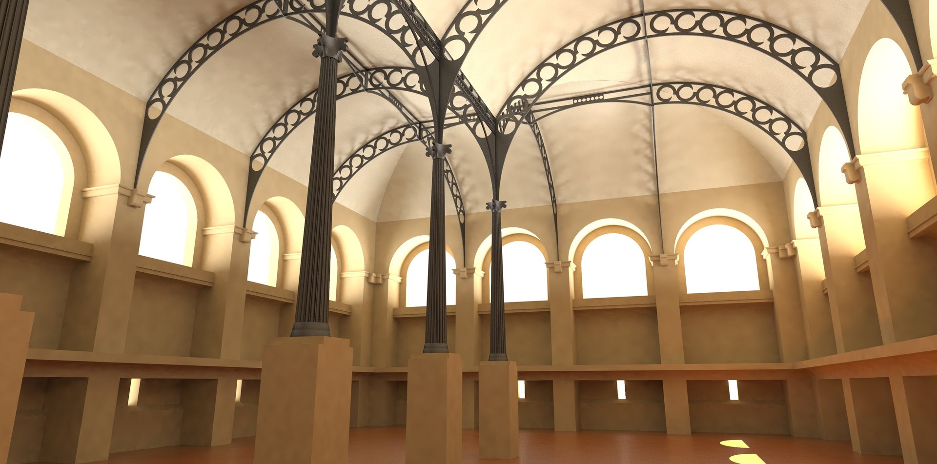 3d Model Sainte-genevive Library Henri Labrouste