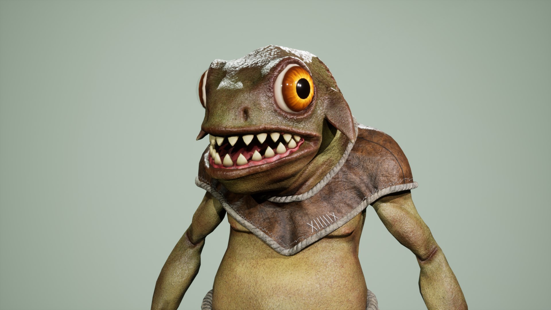 Gecko Warrior Model - TurboSquid 1990229