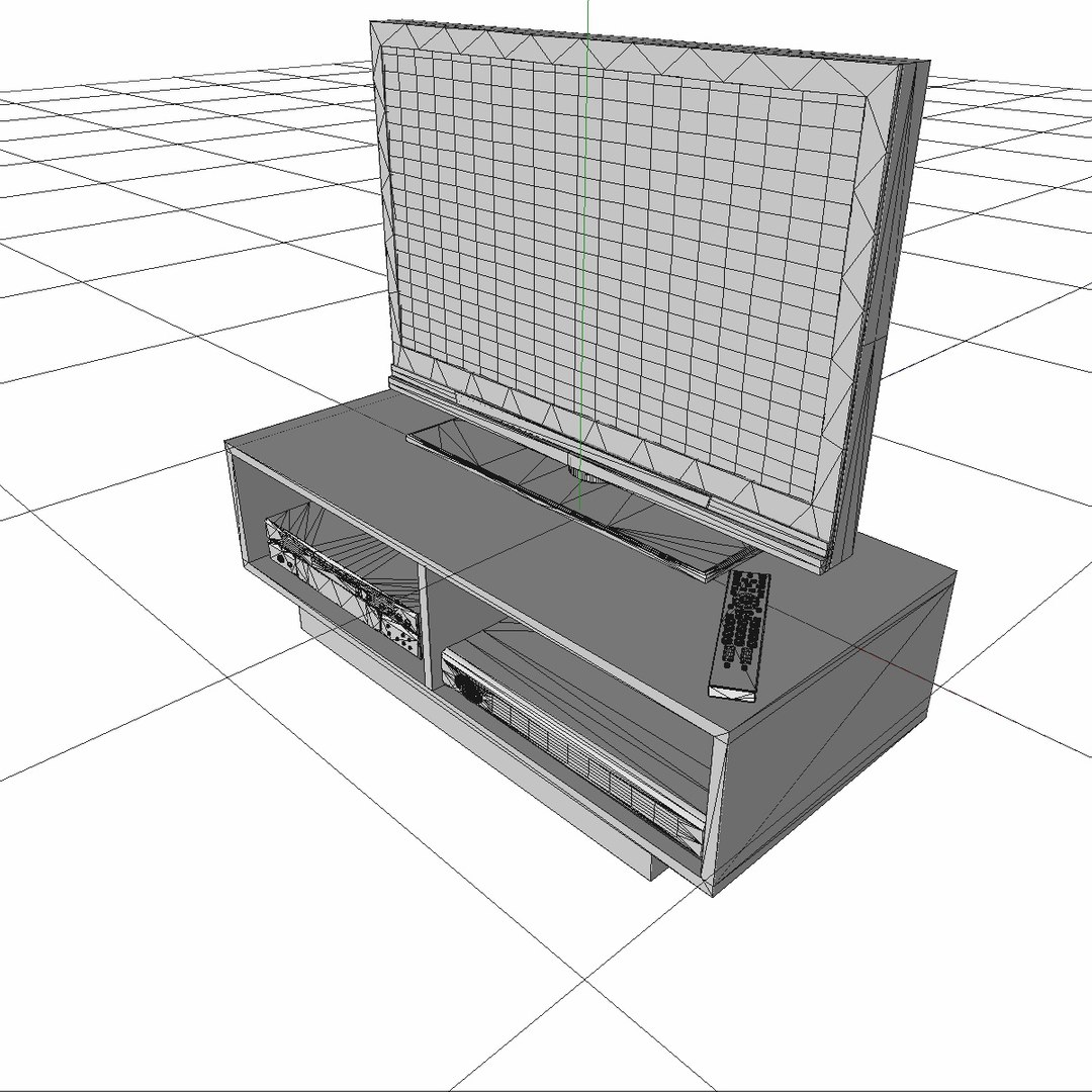 white tv cabinet 3ds