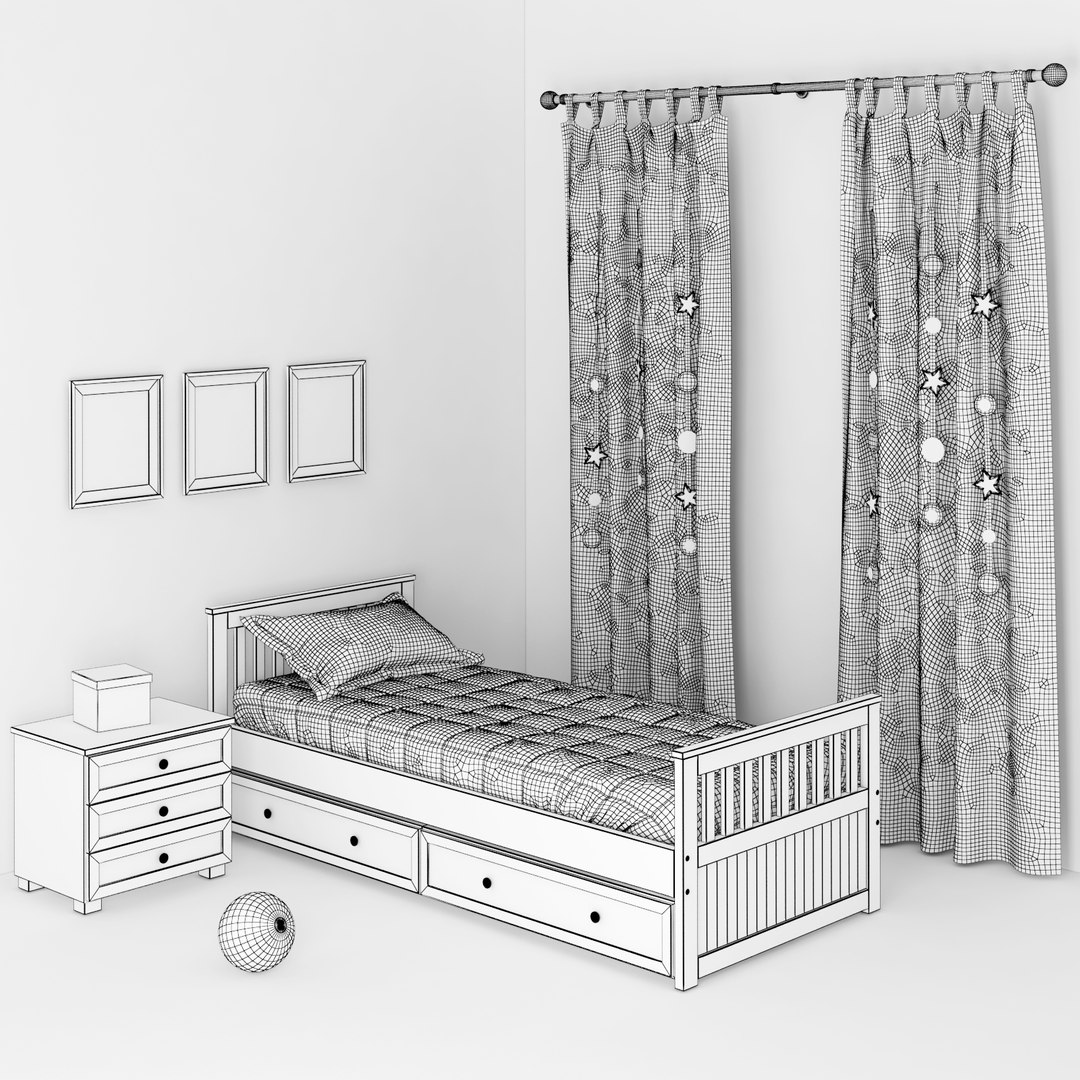 Bed Children Bedroom 3D Model - TurboSquid 1229706