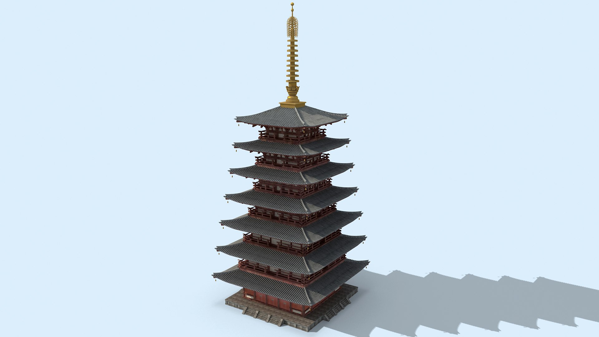 Chinese Pagoda 09 3D Model - TurboSquid 1716245