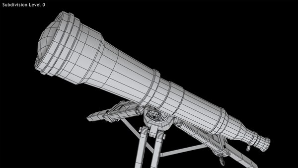 3D Stylized Antique Telescope model - TurboSquid 1778424