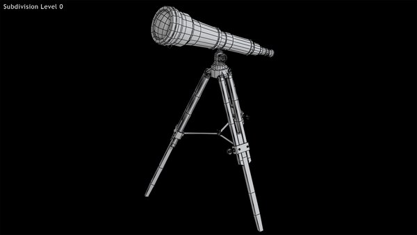 3D Stylized Antique Telescope model - TurboSquid 1778424