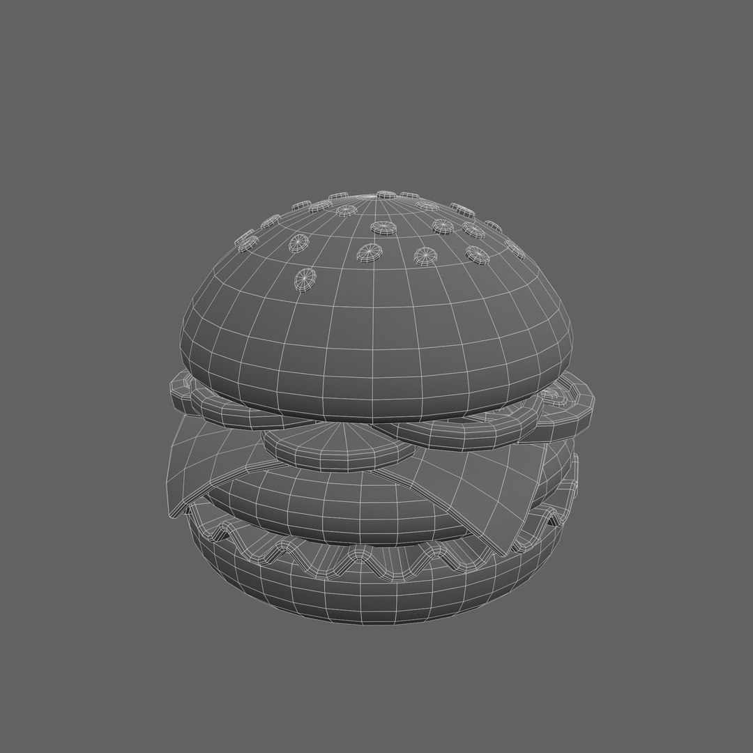 3D Model Cartoon Cheeseburger - TurboSquid 1967815