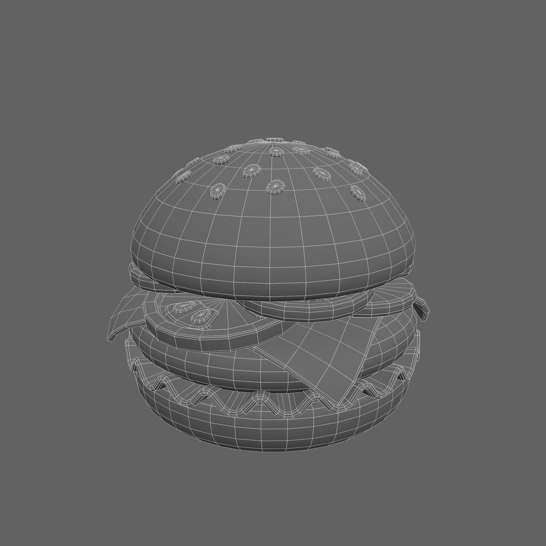3D Model Cartoon Cheeseburger - TurboSquid 1967815