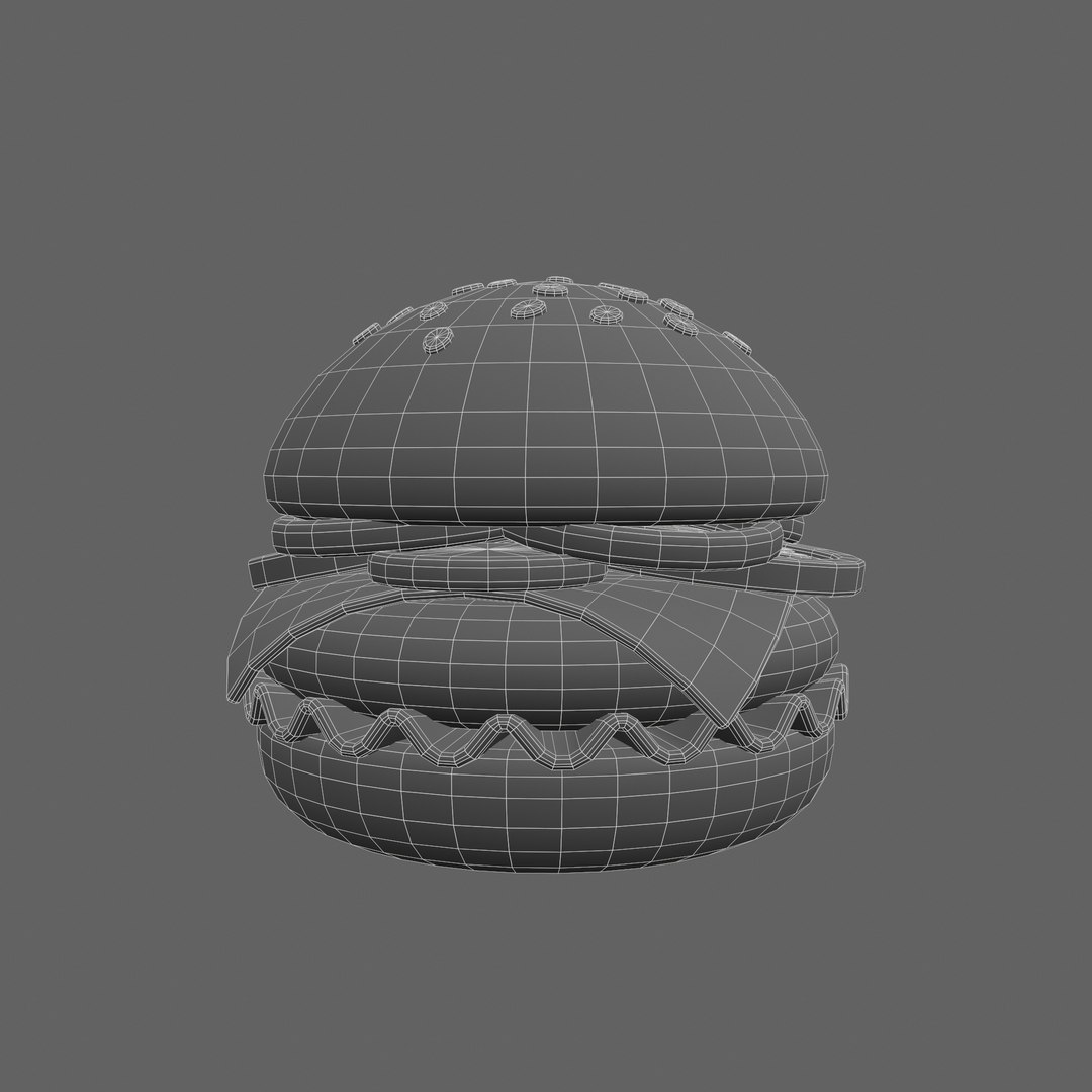 3D Model Cartoon Cheeseburger - TurboSquid 1967815