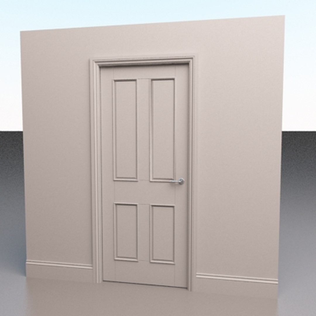 3d Model Panel Solid Door