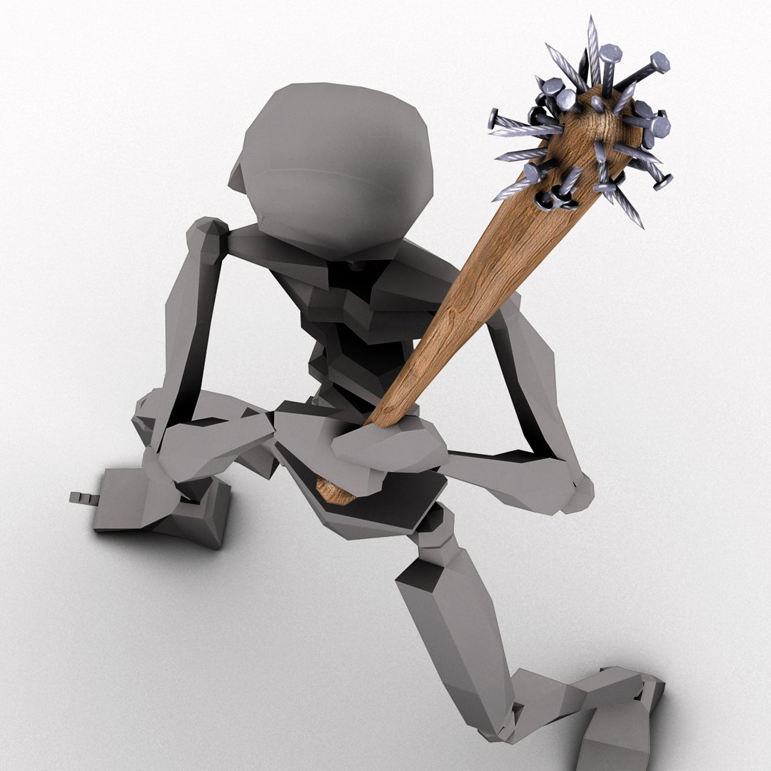 3d Model Spiked Baseball Bat