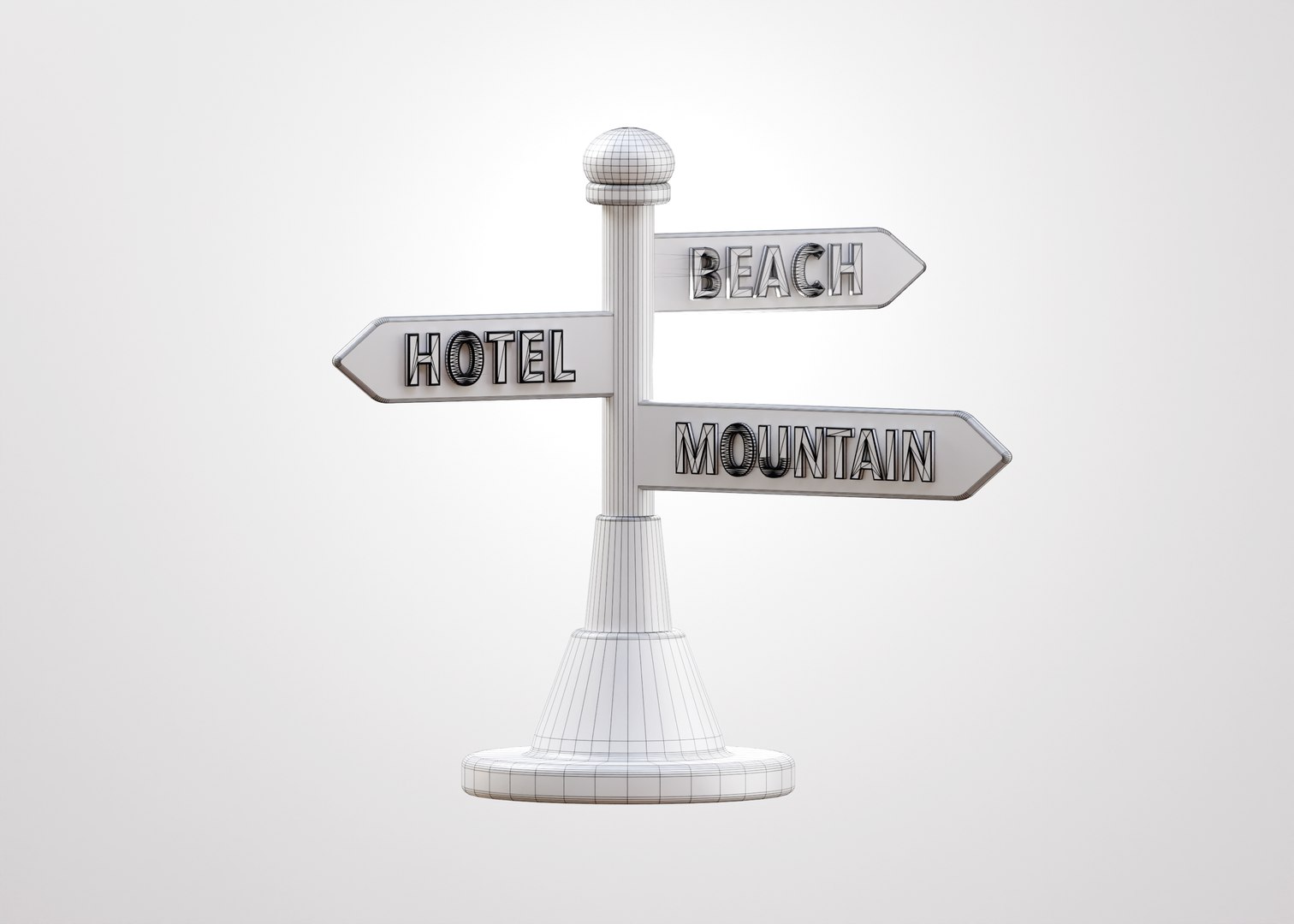 3D Sign Board 3D Illustration Model - TurboSquid 2230034