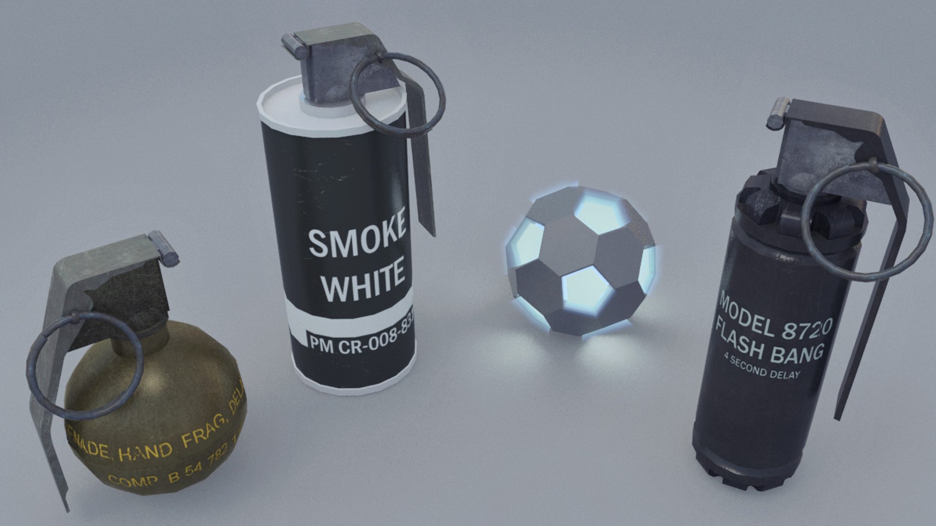 Grenades Pack 3d X
