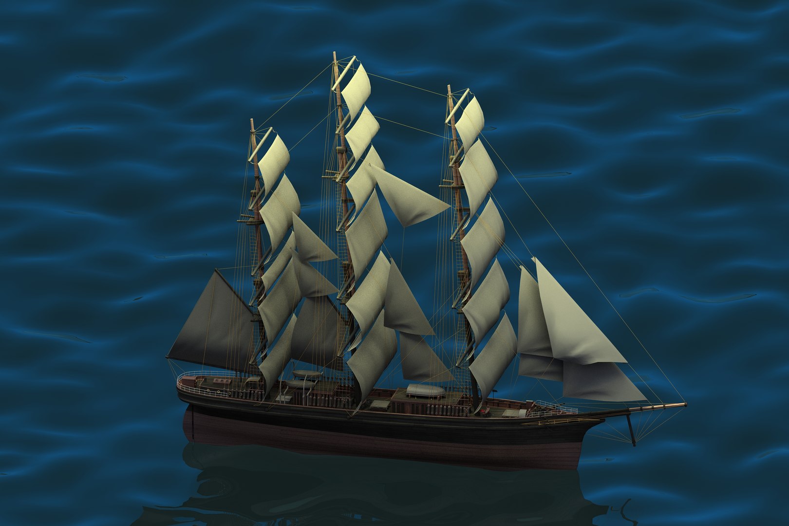3D Ocean Ship - TurboSquid 1626309