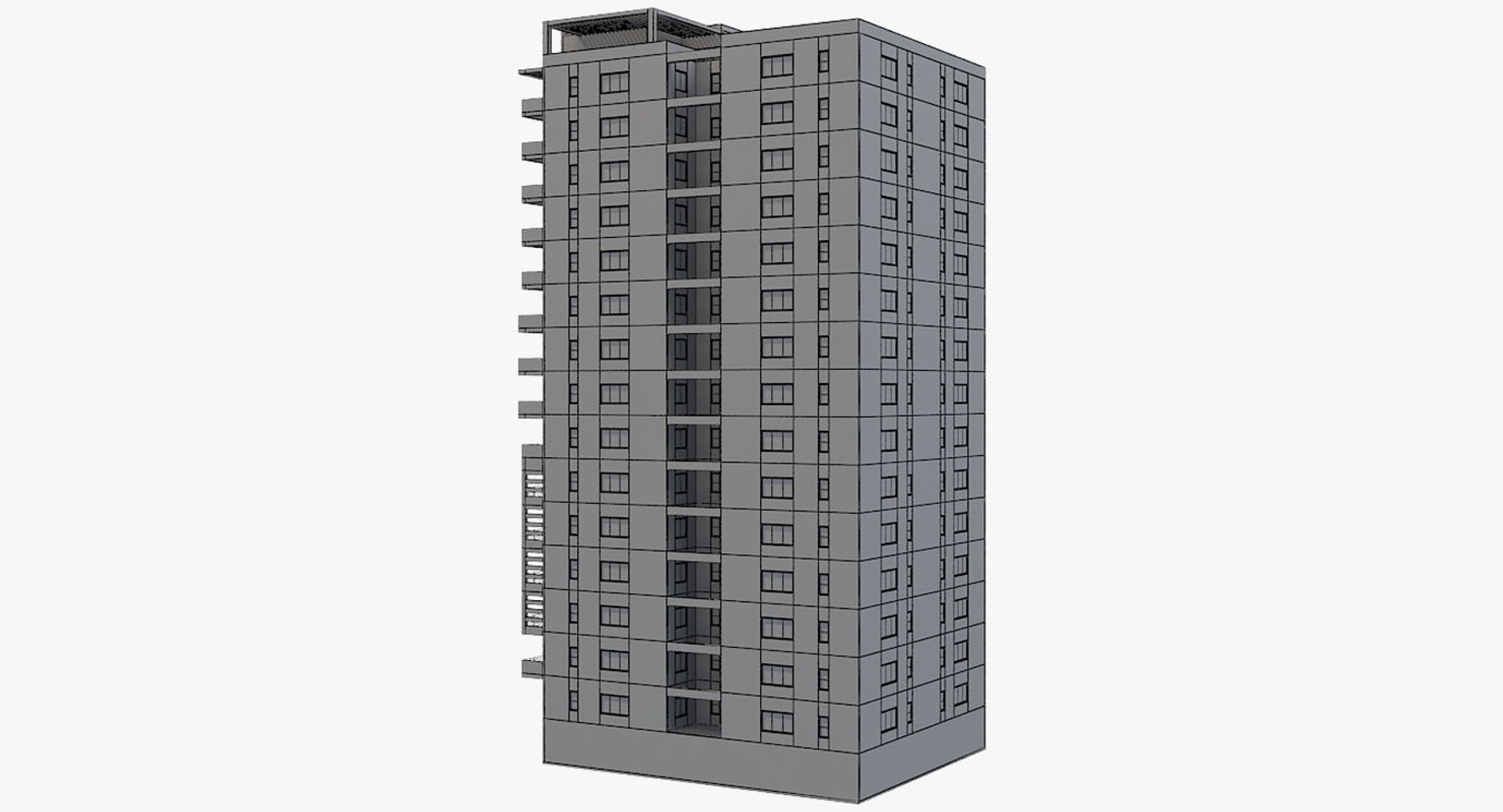 Apartment Building 36 3D Model - TurboSquid 1435128