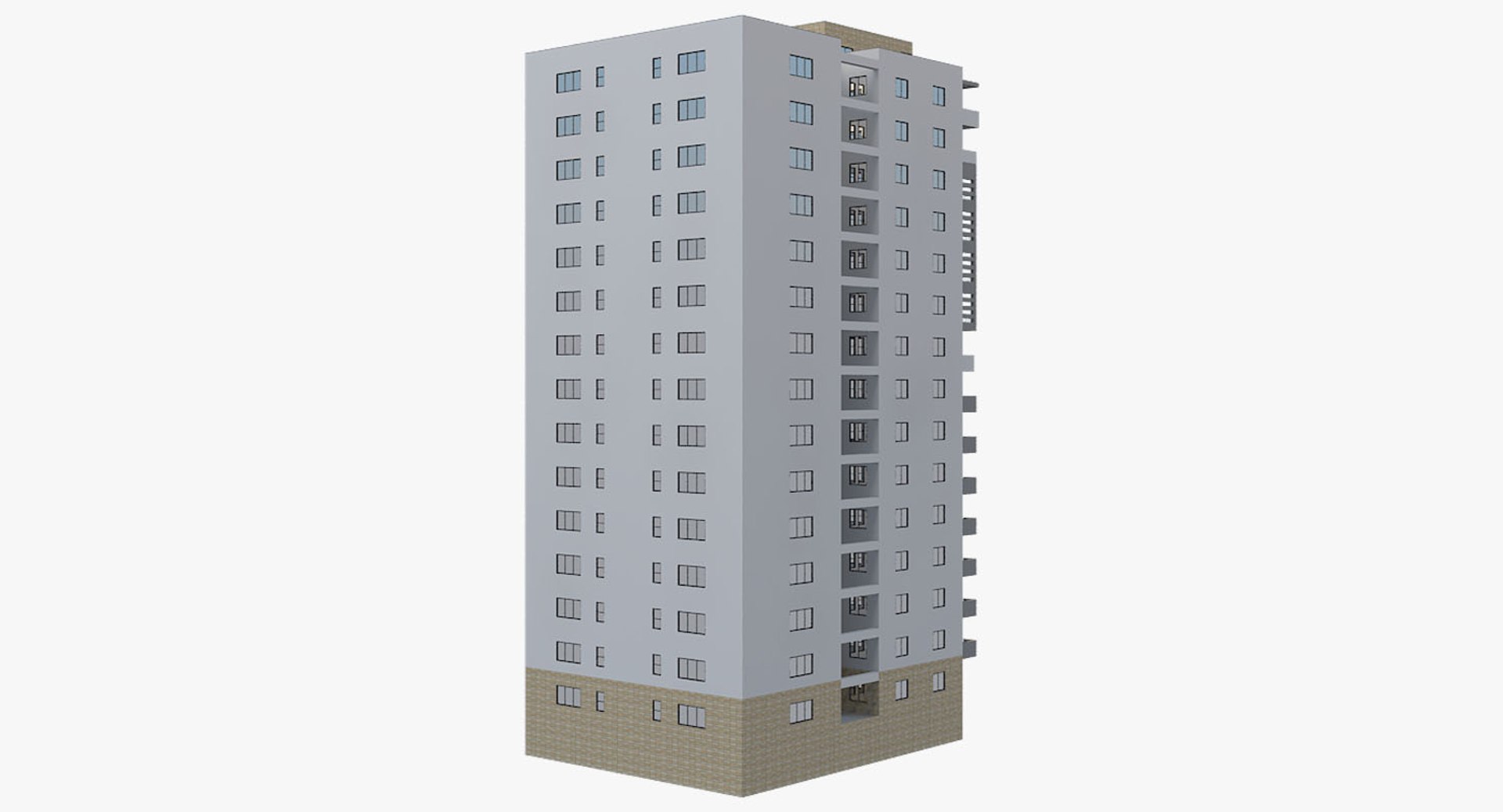 Apartment Building 36 3D Model - TurboSquid 1435128
