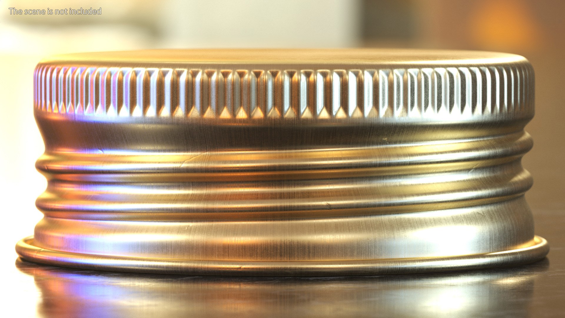 3D 28mm Round Aluminum Screw Cap Golden Model - TurboSquid 1957910