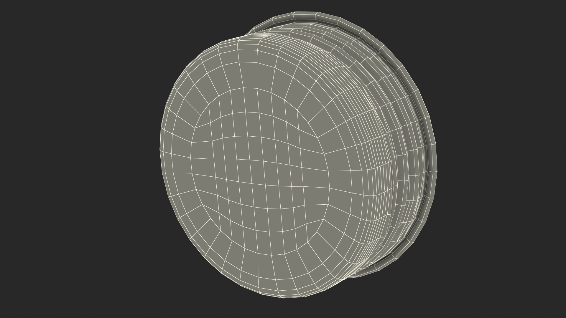 3D 28mm Round Aluminum Screw Cap Golden Model - TurboSquid 1957910