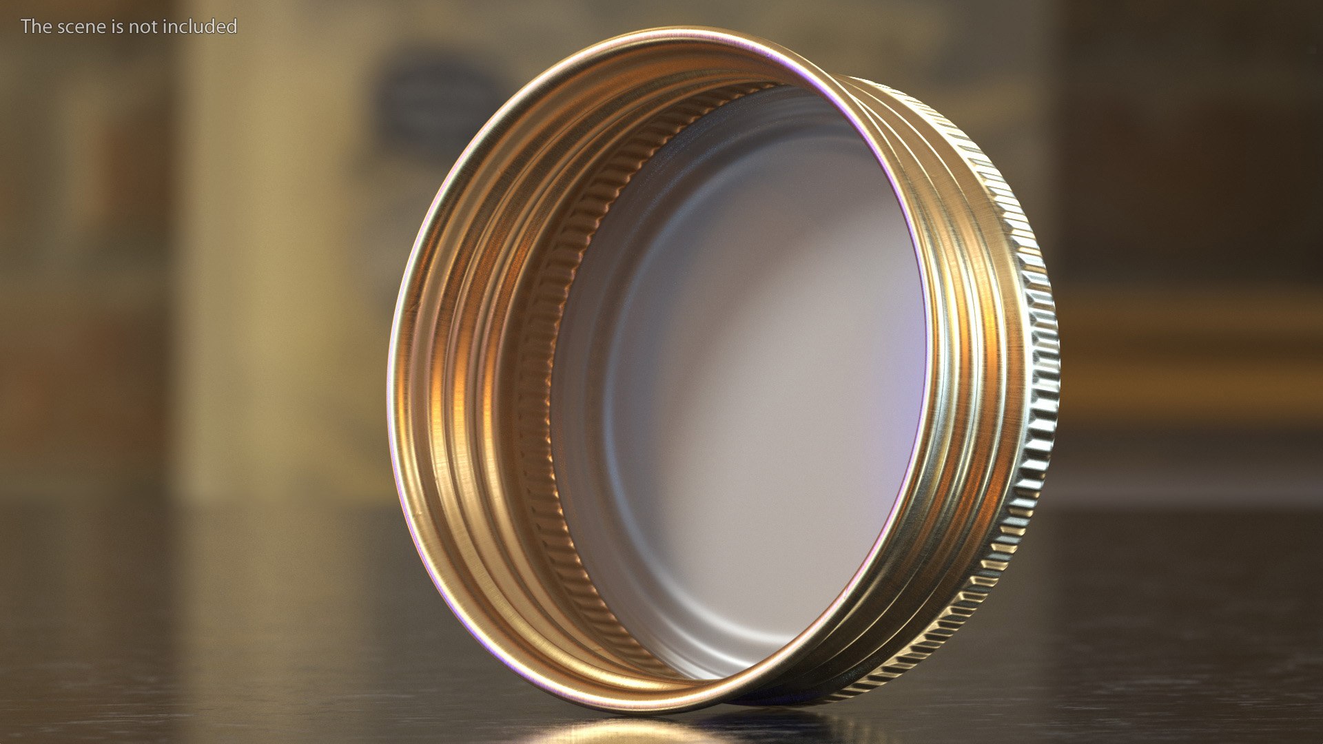 3D 28mm Round Aluminum Screw Cap Golden Model - TurboSquid 1957910