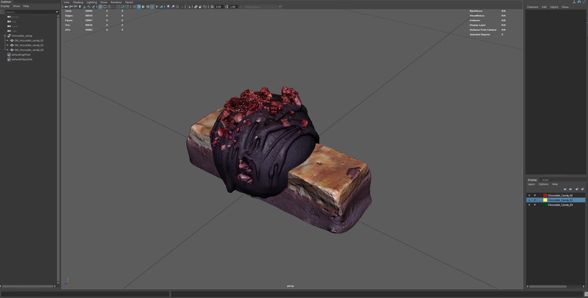 3D Chocolate Candy model - TurboSquid 2015557