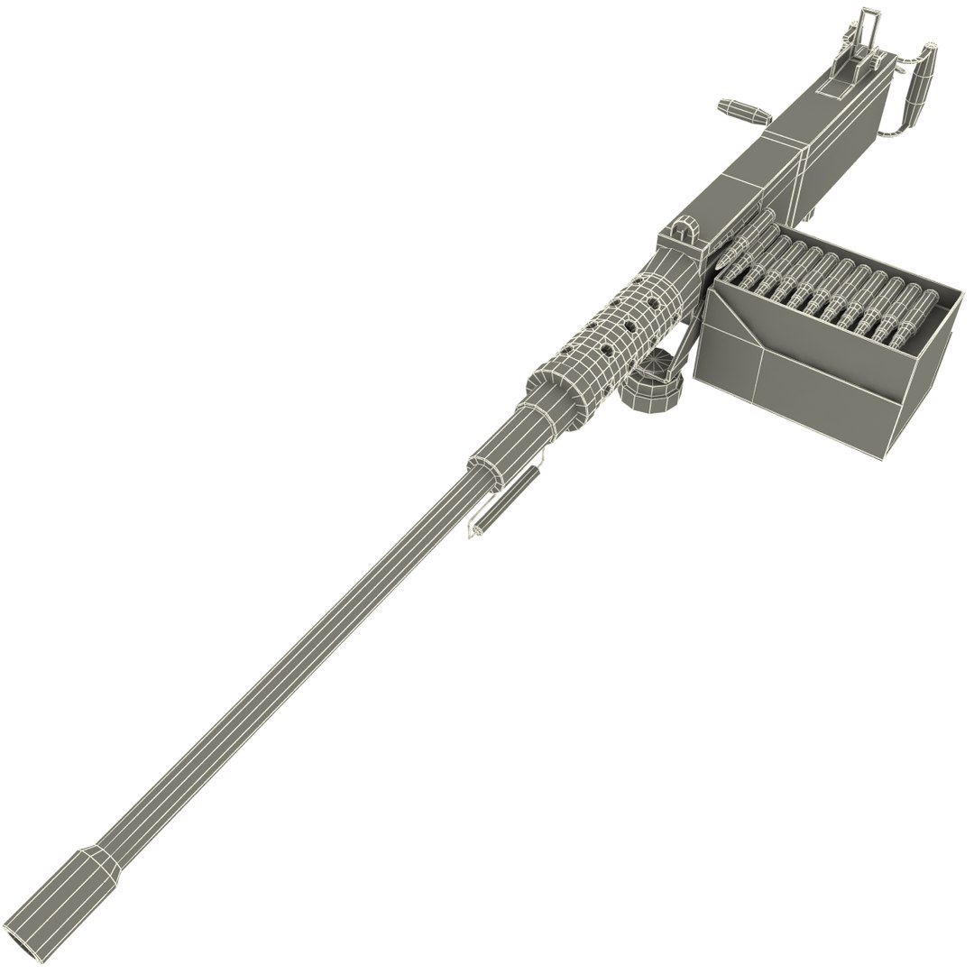 machine gun browning m2hb obj
