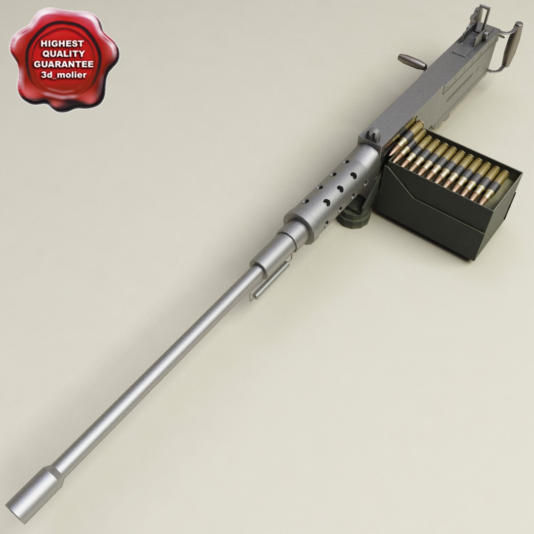 machine gun browning m2hb obj