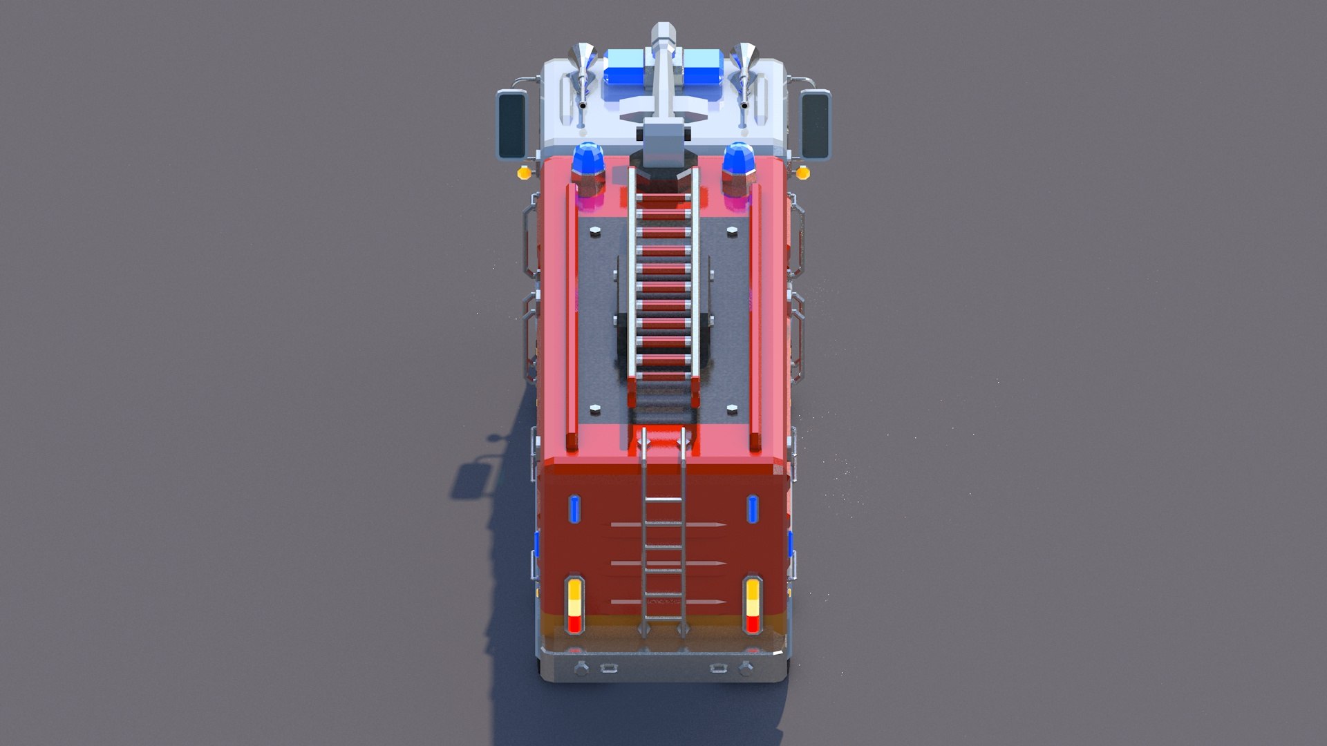 Cartoon Fire Engine 3D Model - TurboSquid 2160049