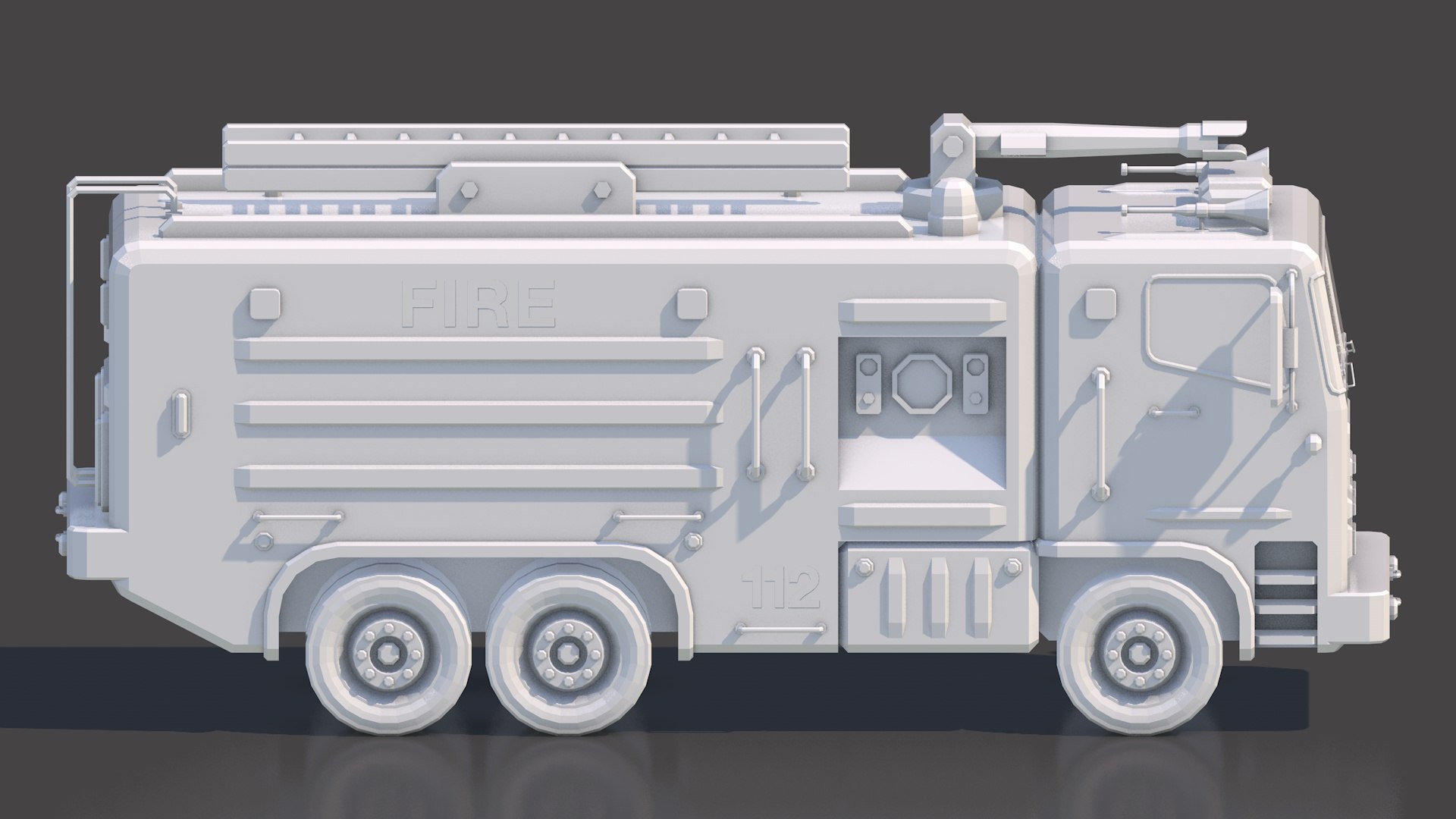 Cartoon Fire Engine 3D Model - TurboSquid 2160049