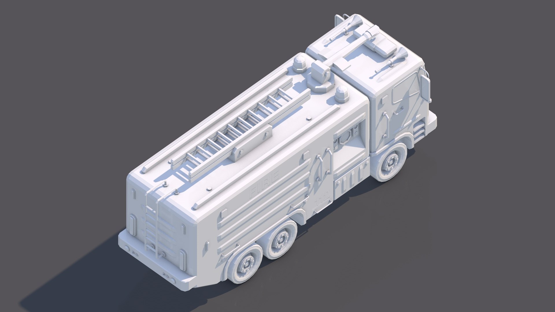 Cartoon Fire Engine 3D Model - TurboSquid 2160049