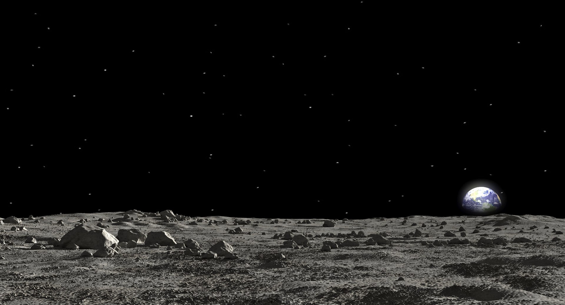 Moon Surface Rocks Scene 3D - TurboSquid 1160035