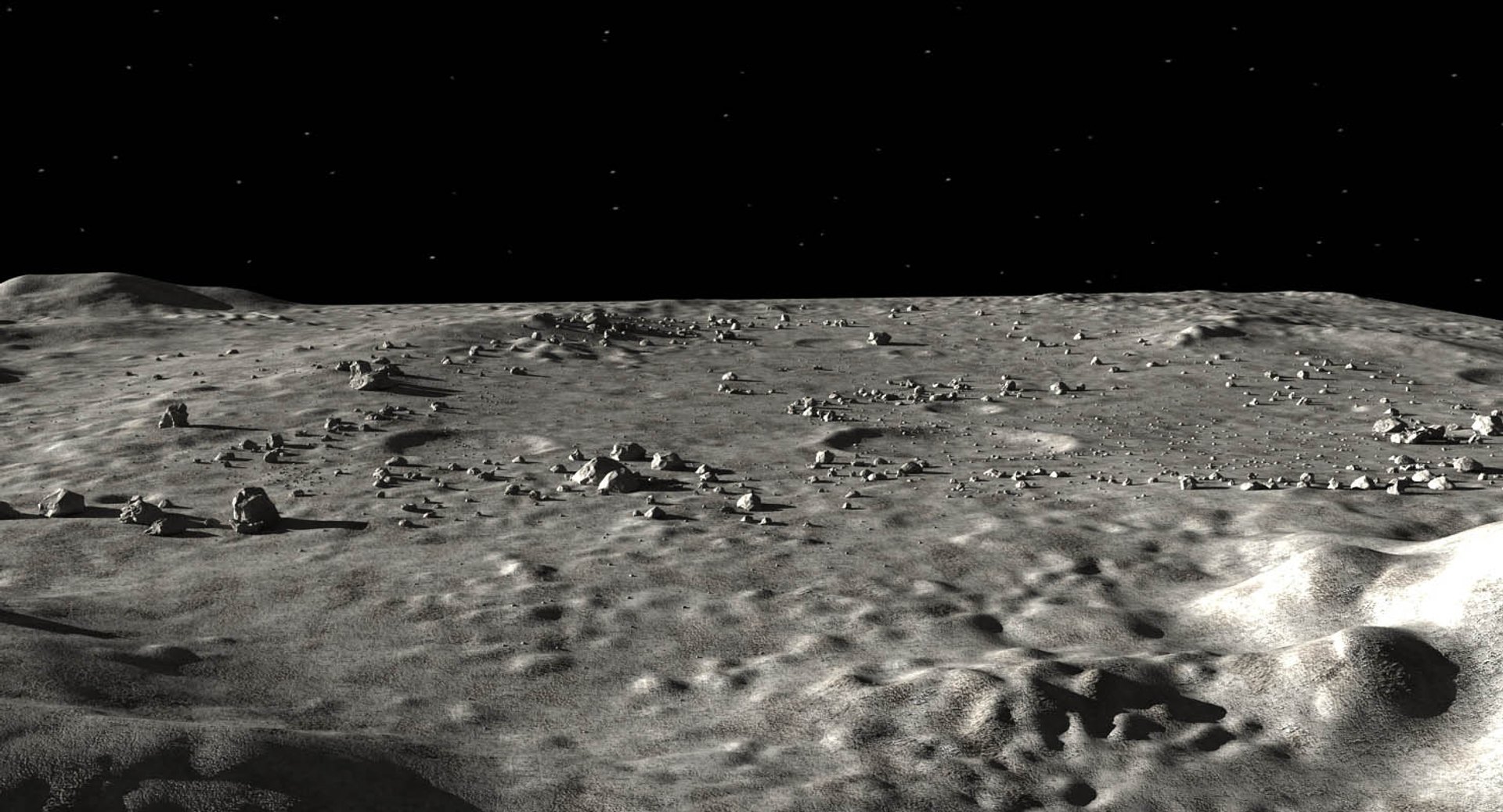 Moon Surface Rocks Scene 3D - TurboSquid 1160035
