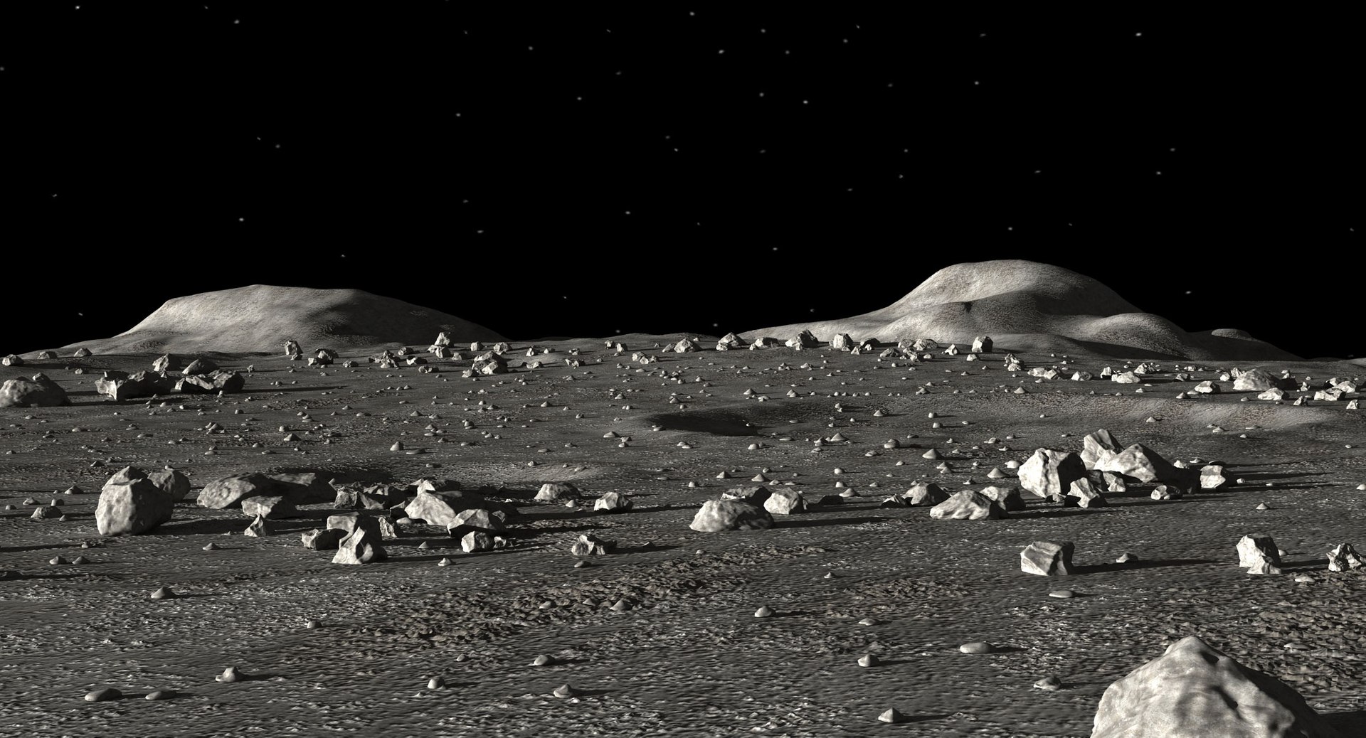 Moon Surface Rocks Scene 3D - TurboSquid 1160035