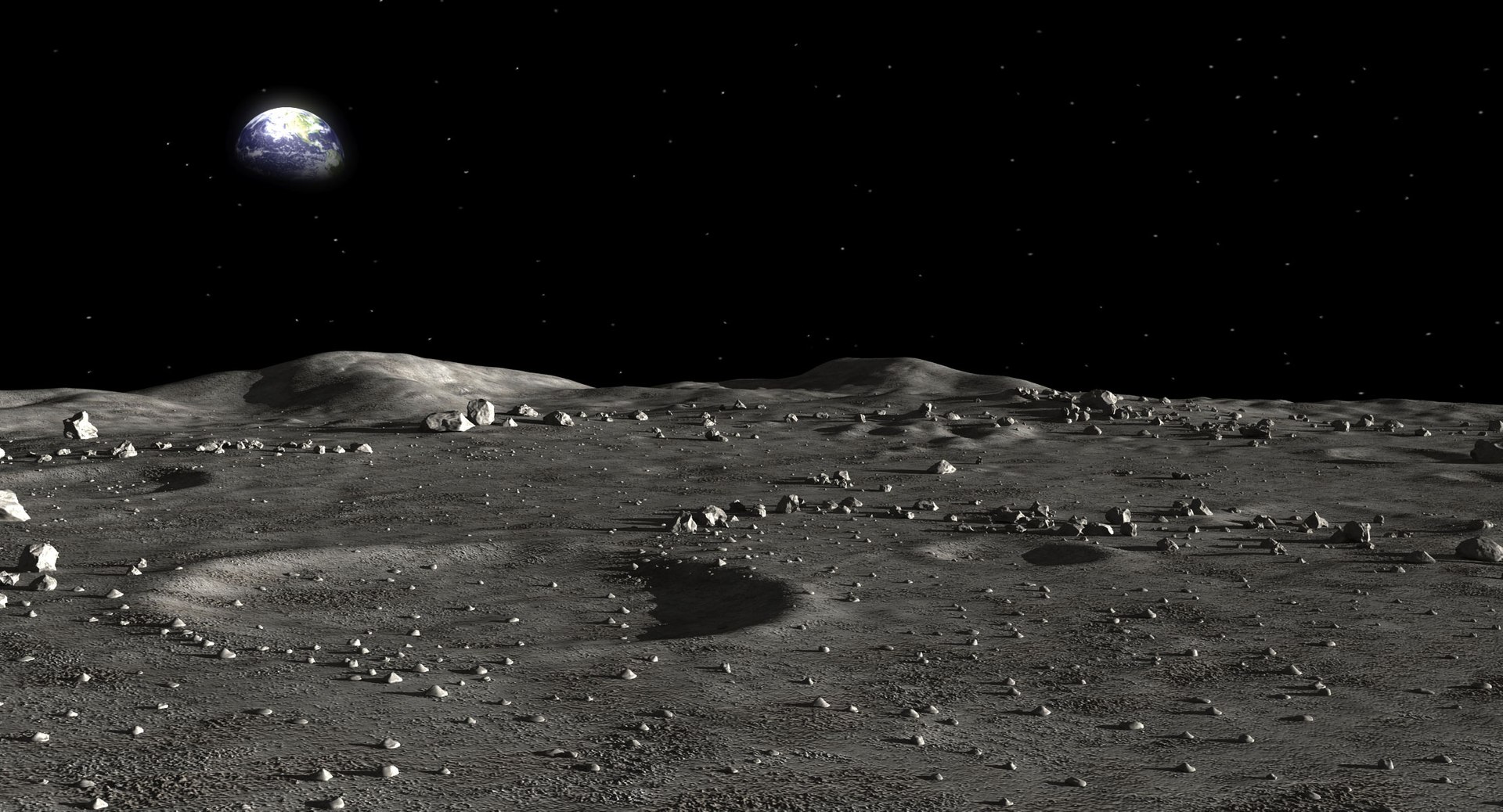 Moon Surface Rocks Scene 3D - TurboSquid 1160035