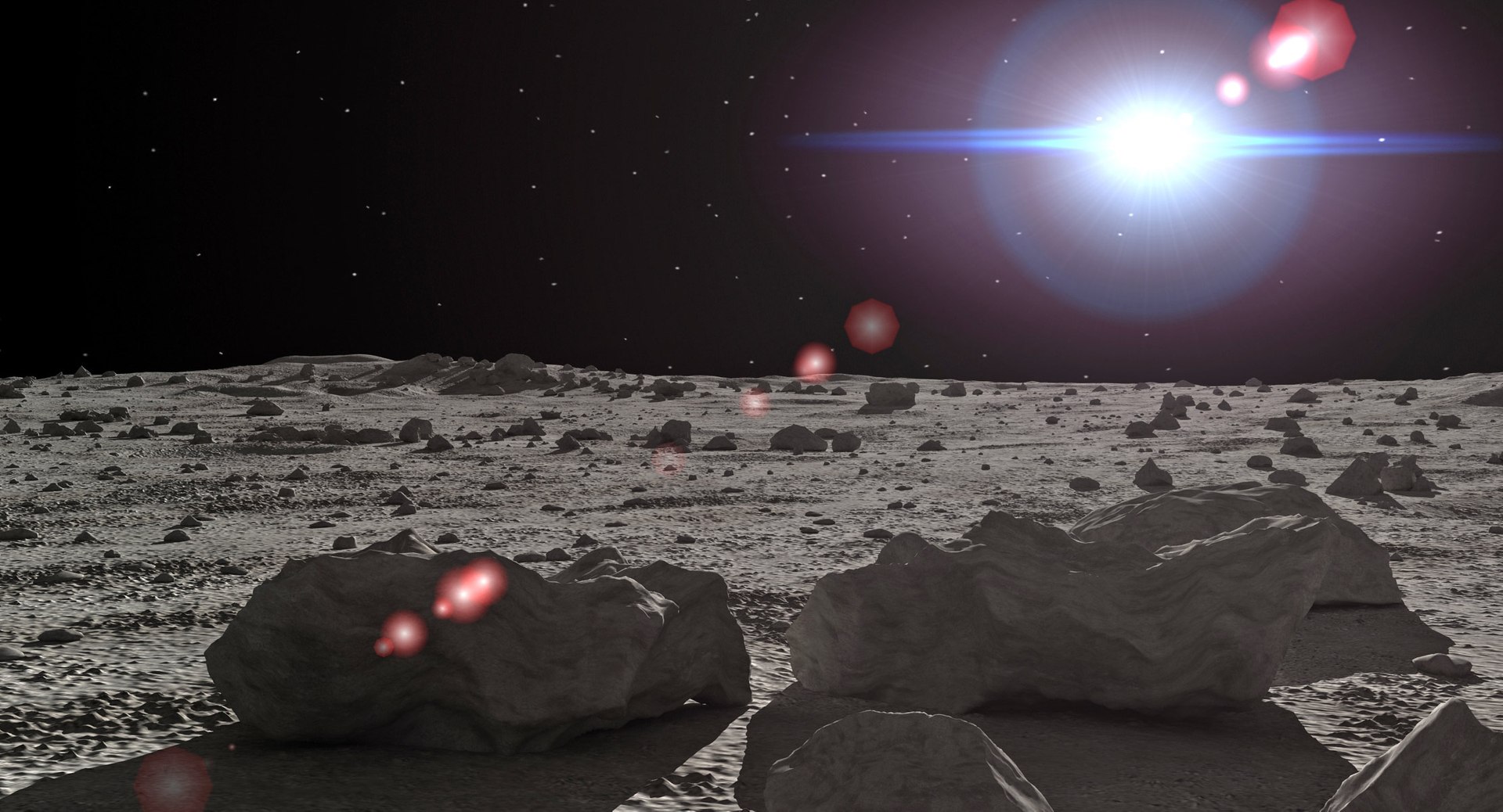 Moon Surface Rocks Scene 3D - TurboSquid 1160035