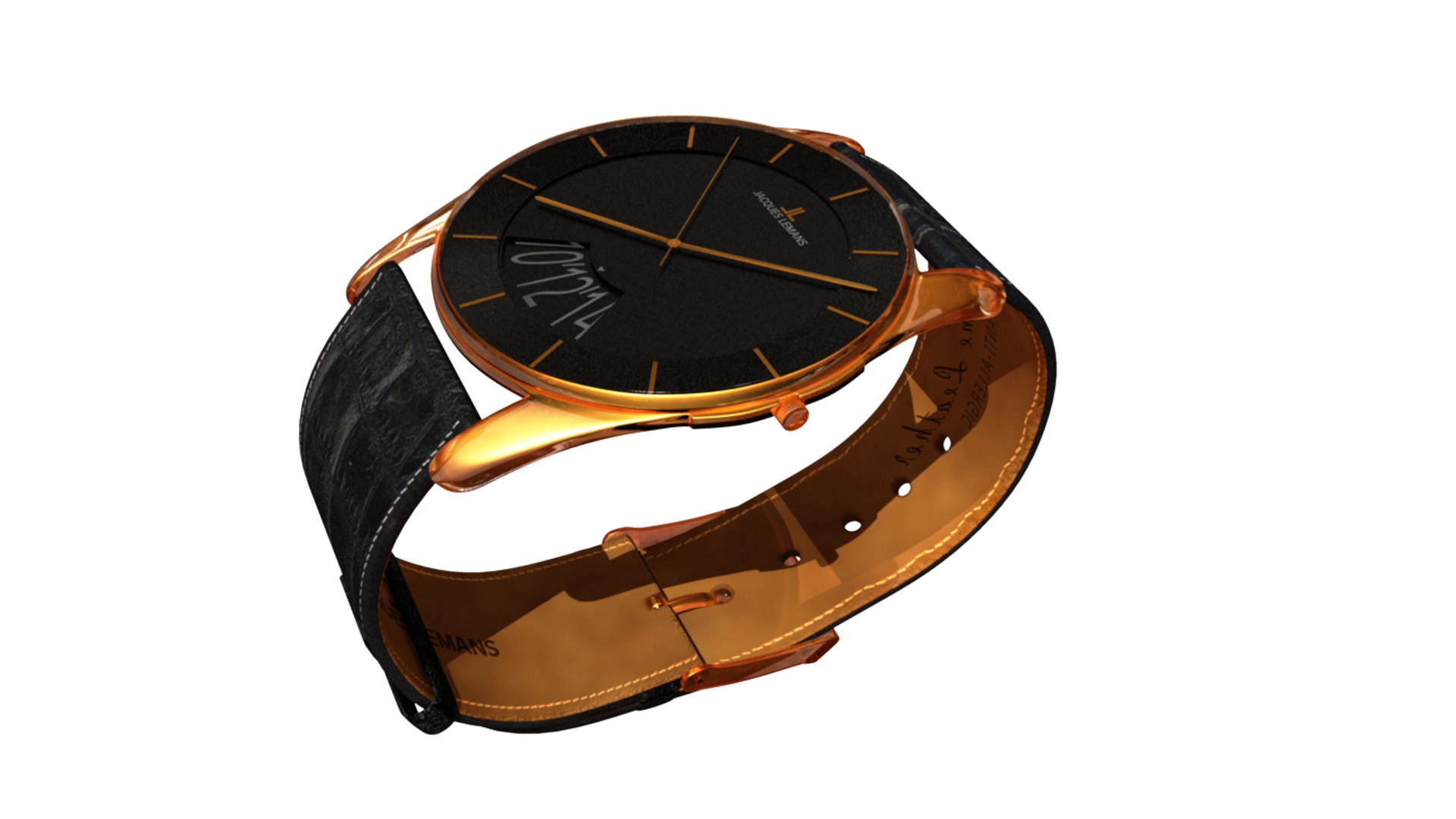 3d model jacque lemans wrist watch