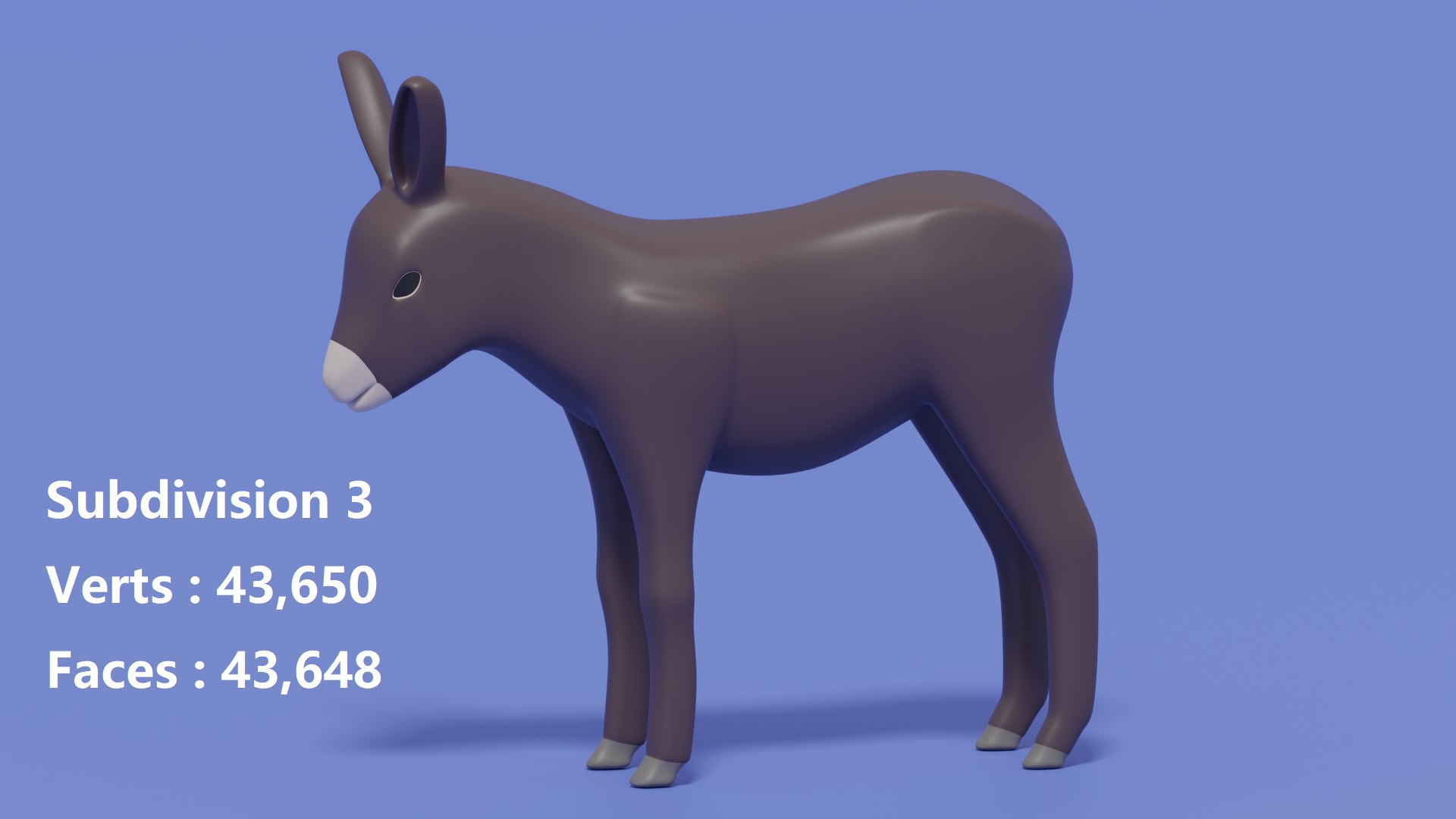 Cartoon Donkey 3D Model - TurboSquid 2217804