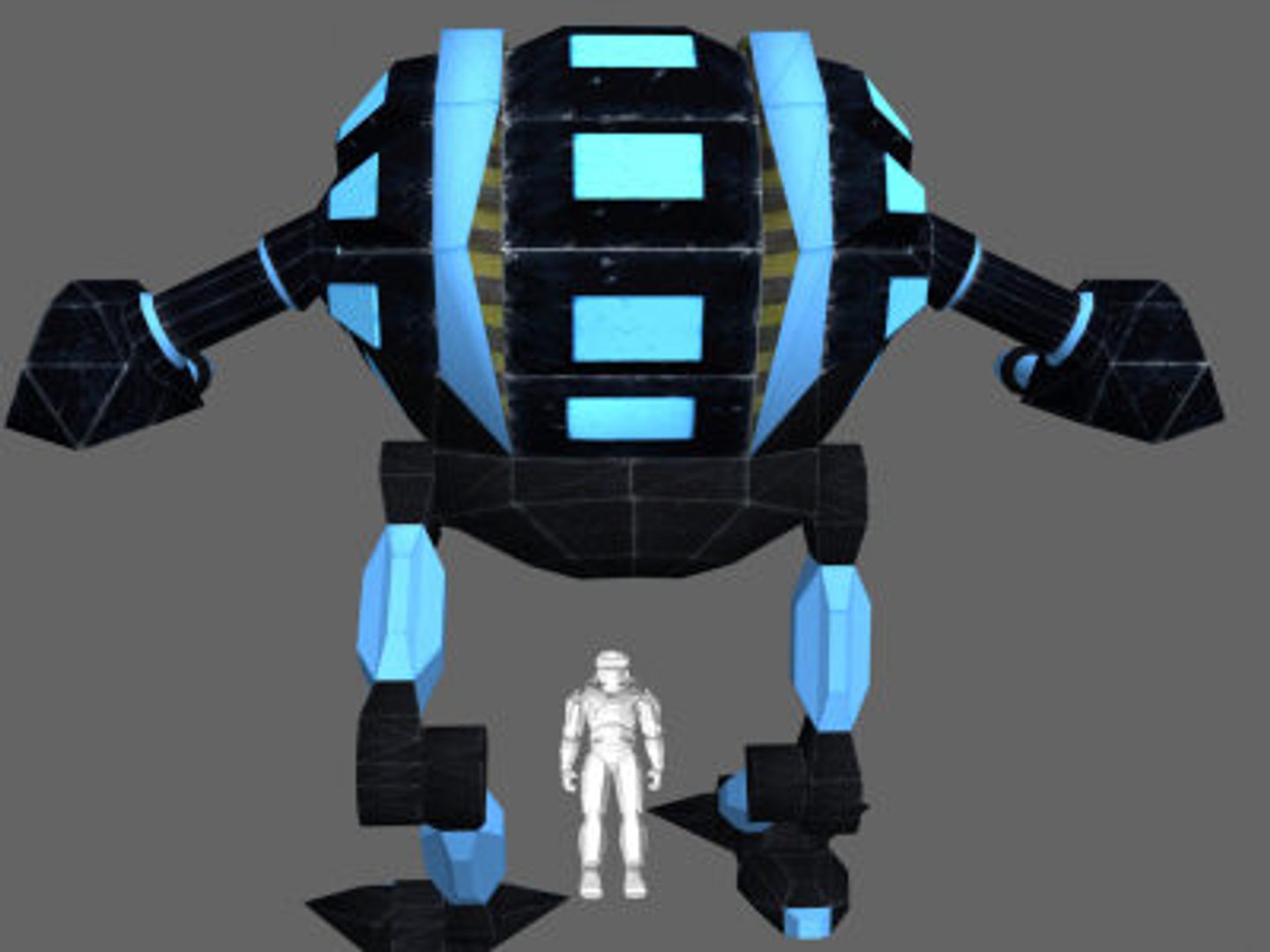 free mech robot walker 3d model