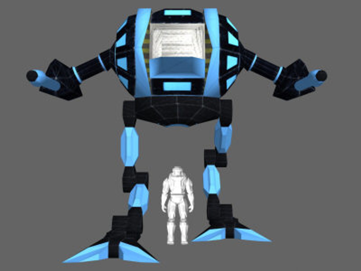 free mech robot walker 3d model