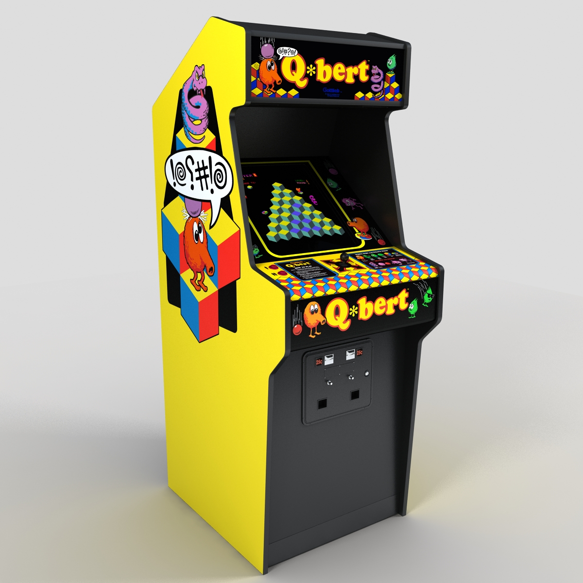 qbert arcade 3d model